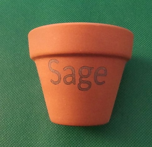 Small herb pot for Sage - Kirk Engraving